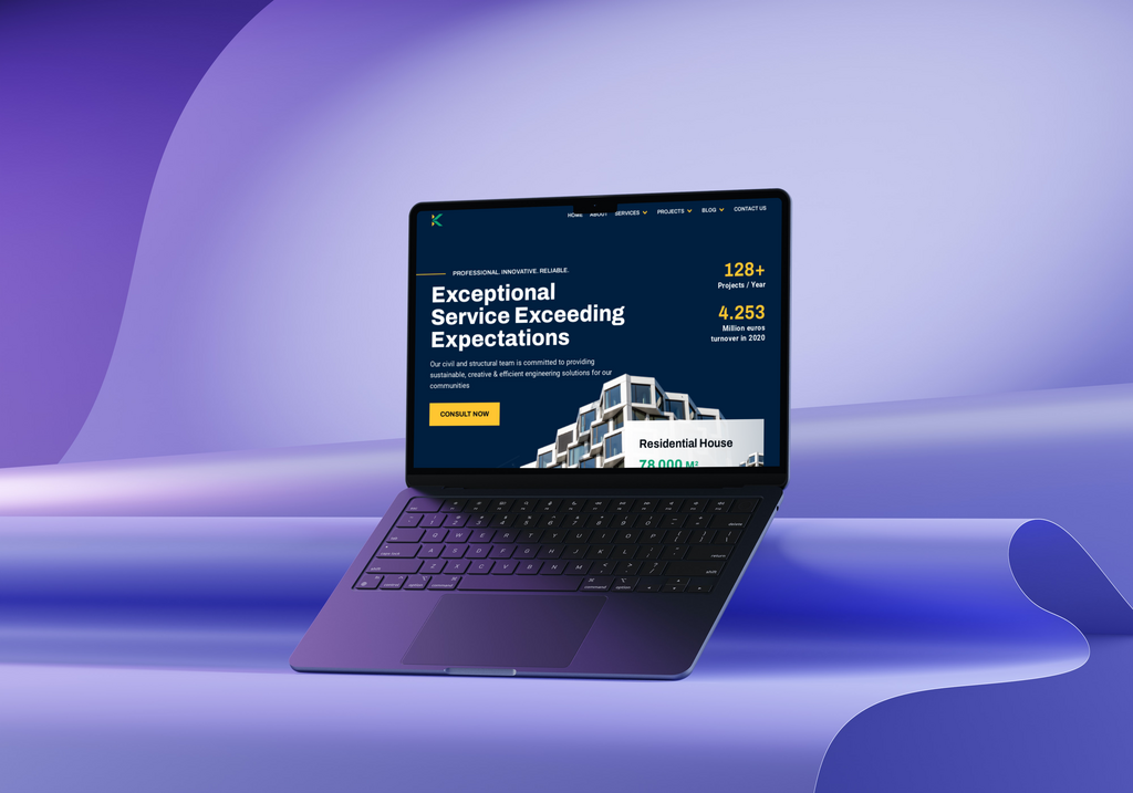 Construction Website - Axial Construct - Web Designer Kuwait